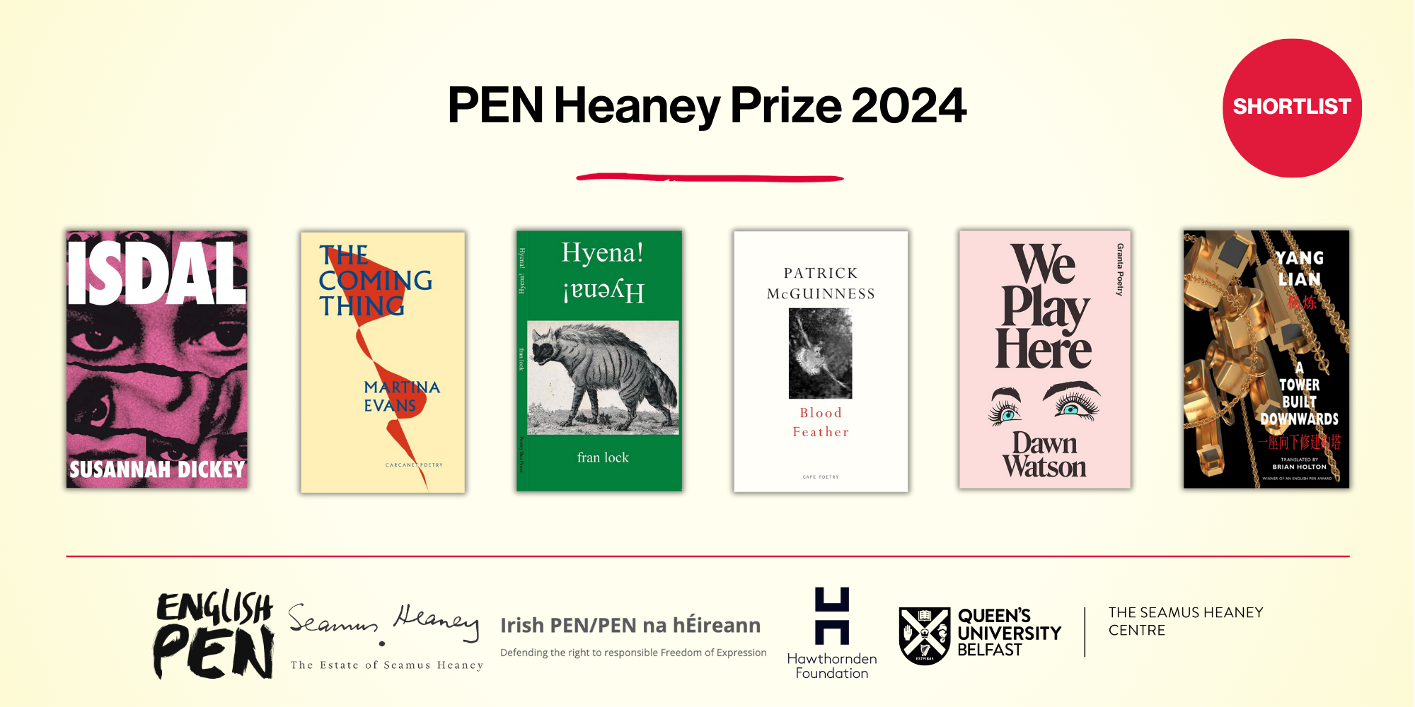 PEN Heaney Prize 2024 shortlist - News & Events - English PEN