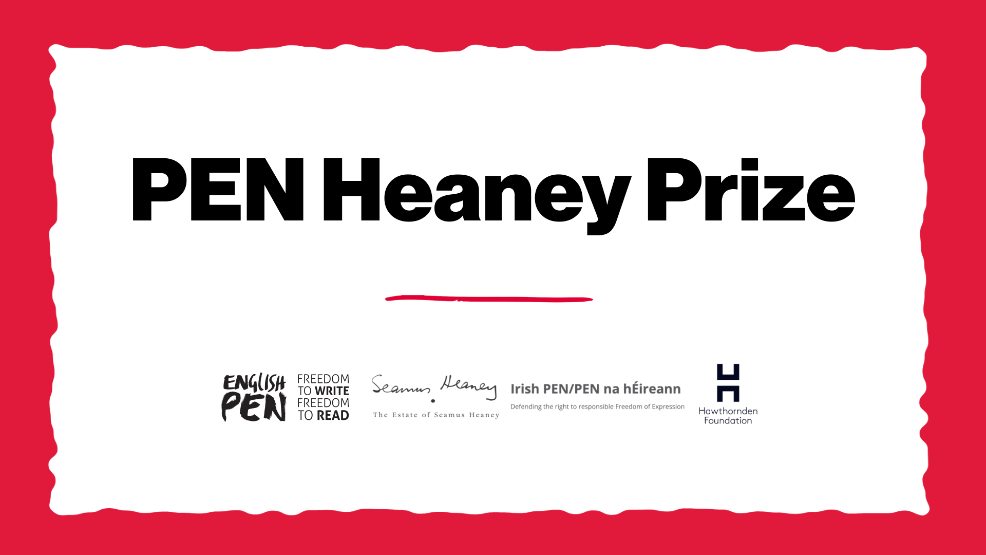 Judges announced for the PEN Heaney Prize 2025 - News & Events ...